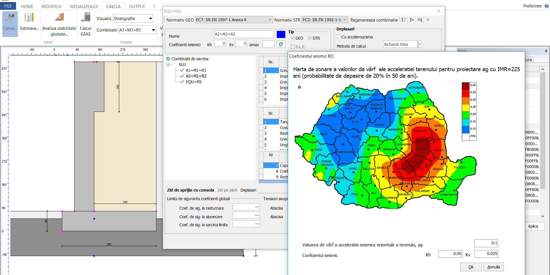 Calculul zidurilor de sprijin conform SR EN 1997 Anexa A